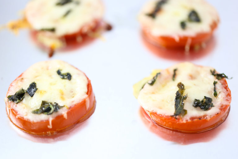 Cheesy Baked Tomatoes - Tabs & Tidbits