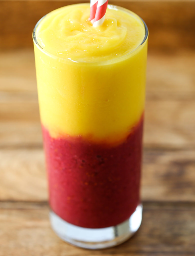 Raspberry Mango Sunrise Smoothie - Tabs & Tidbits