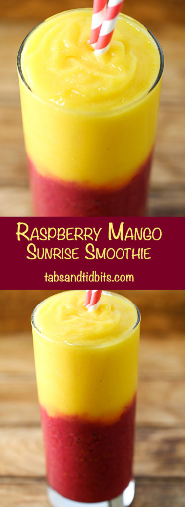 Raspberry Mango Sunrise Smoothie - Tabs & Tidbits