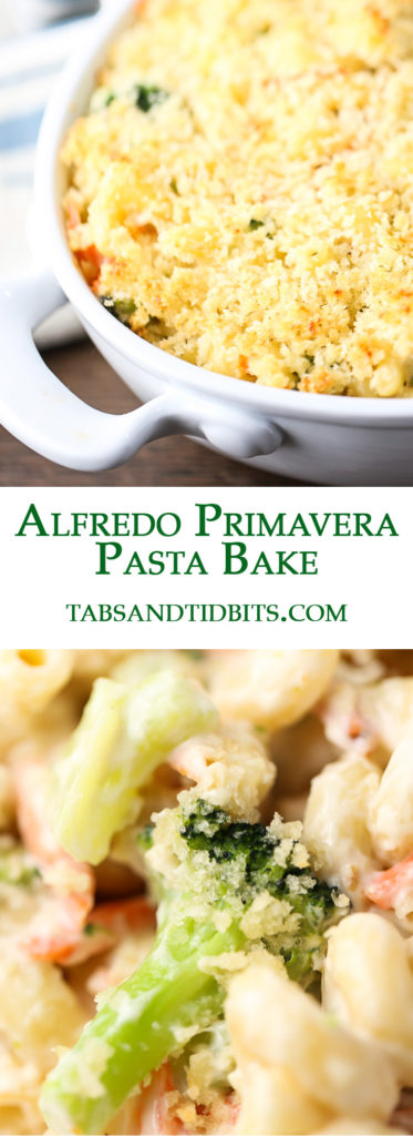 Alfredo Primavera Pasta Bake - Tabs & Tidbits
