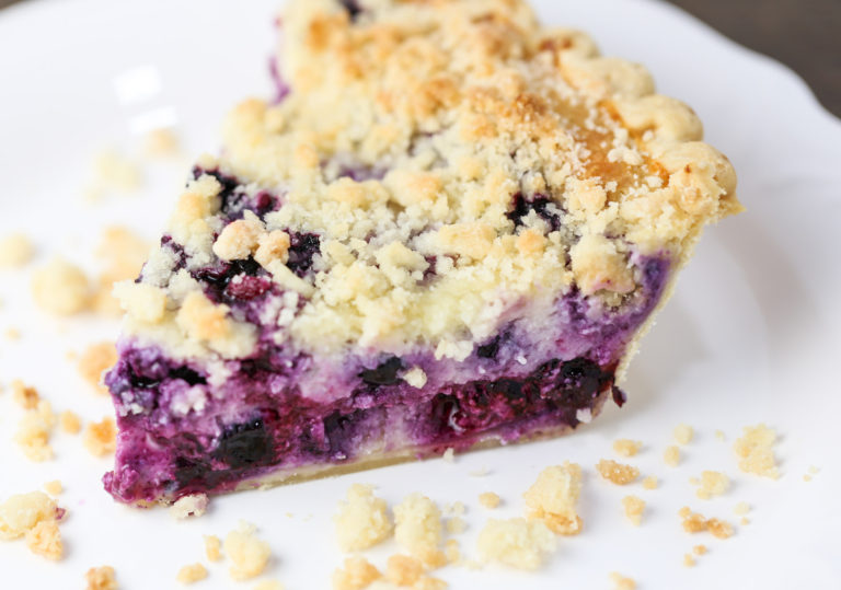 Blueberry Custard Pie - Tabs & Tidbits
